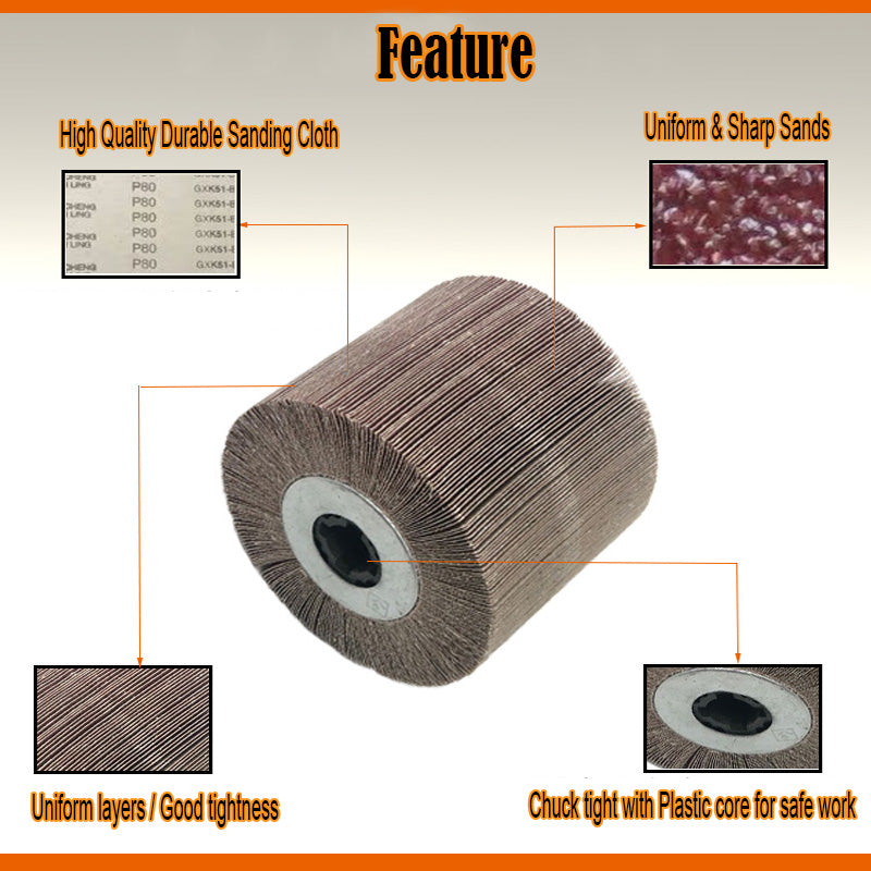 1 piece 120*100*19mm Emery Cloth Mop wheel Striping Wheel P40 - P600 f ...